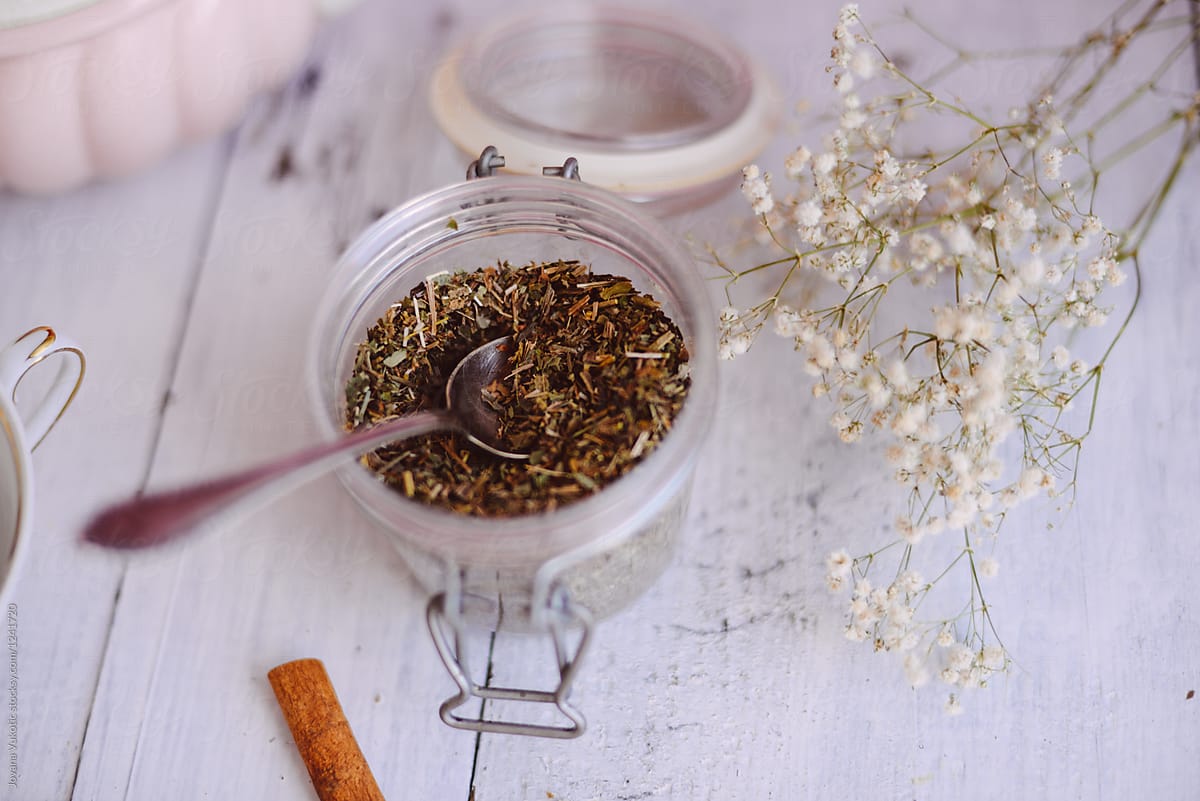 "Jar Of Tea" by Stocksy Contributor "Jovana Vukotic" - Stocksy