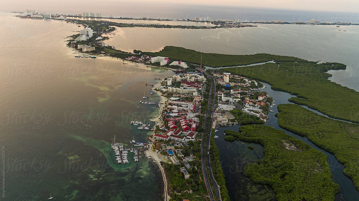 "Beautiful Aerial View Of Cancun Beach" by Stocksy Contributor "Song ...