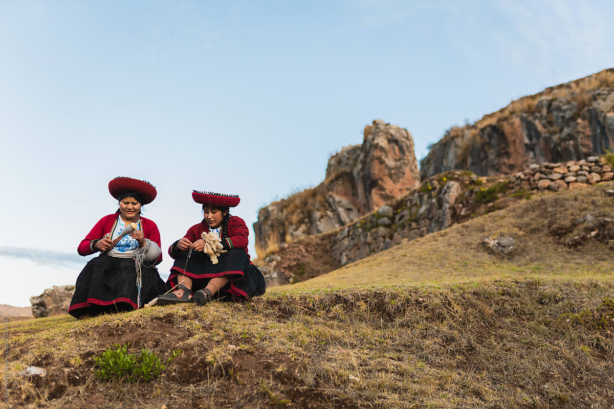 "Two Peruvian Weavers" by Stocksy Contributor "Kike Arnaiz" - Stocksy