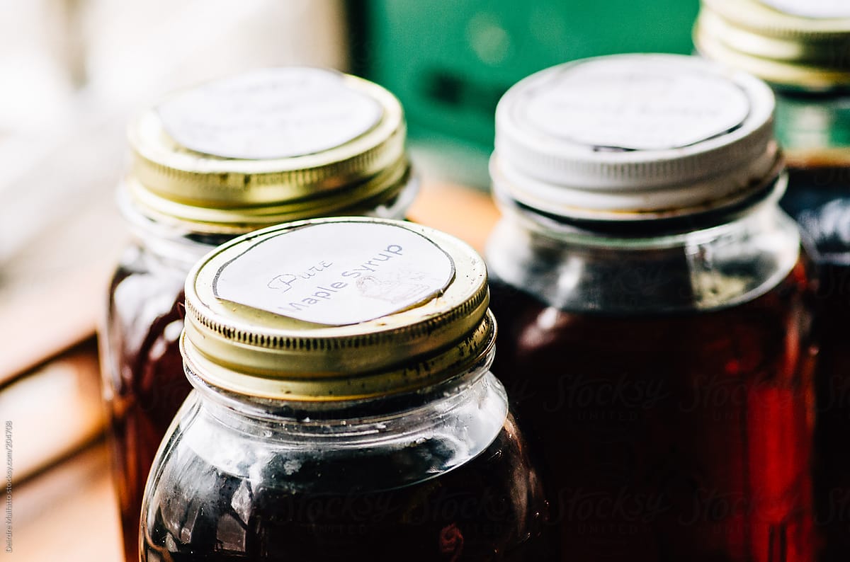 "Jars Of Homemade Maple Syrup" by Stocksy Contributor "Deirdre Malfatto ...