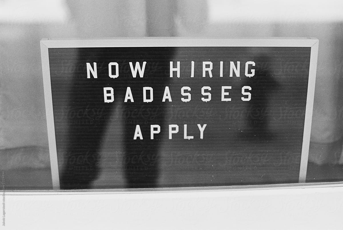 "Funny Employment Advertising Sign" by Stocksy Contributor "Jakob ...