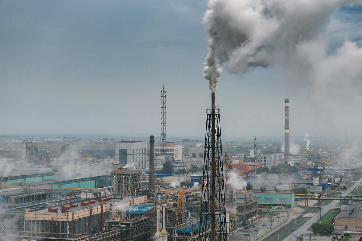 "Old Chemical Plant Polluting Air With Emissions" by Stocksy ...