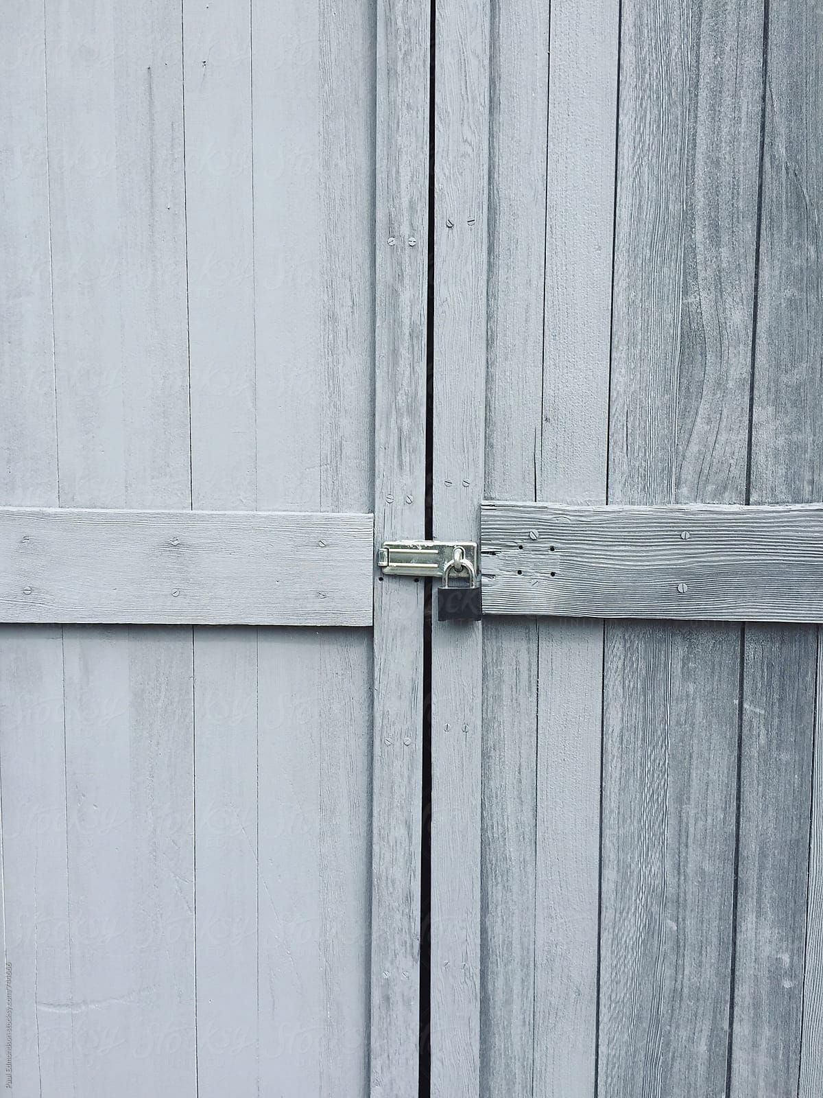 "Detail Of Painted Grey Wood Doors, Close Up" by Stocksy Contributor ...
