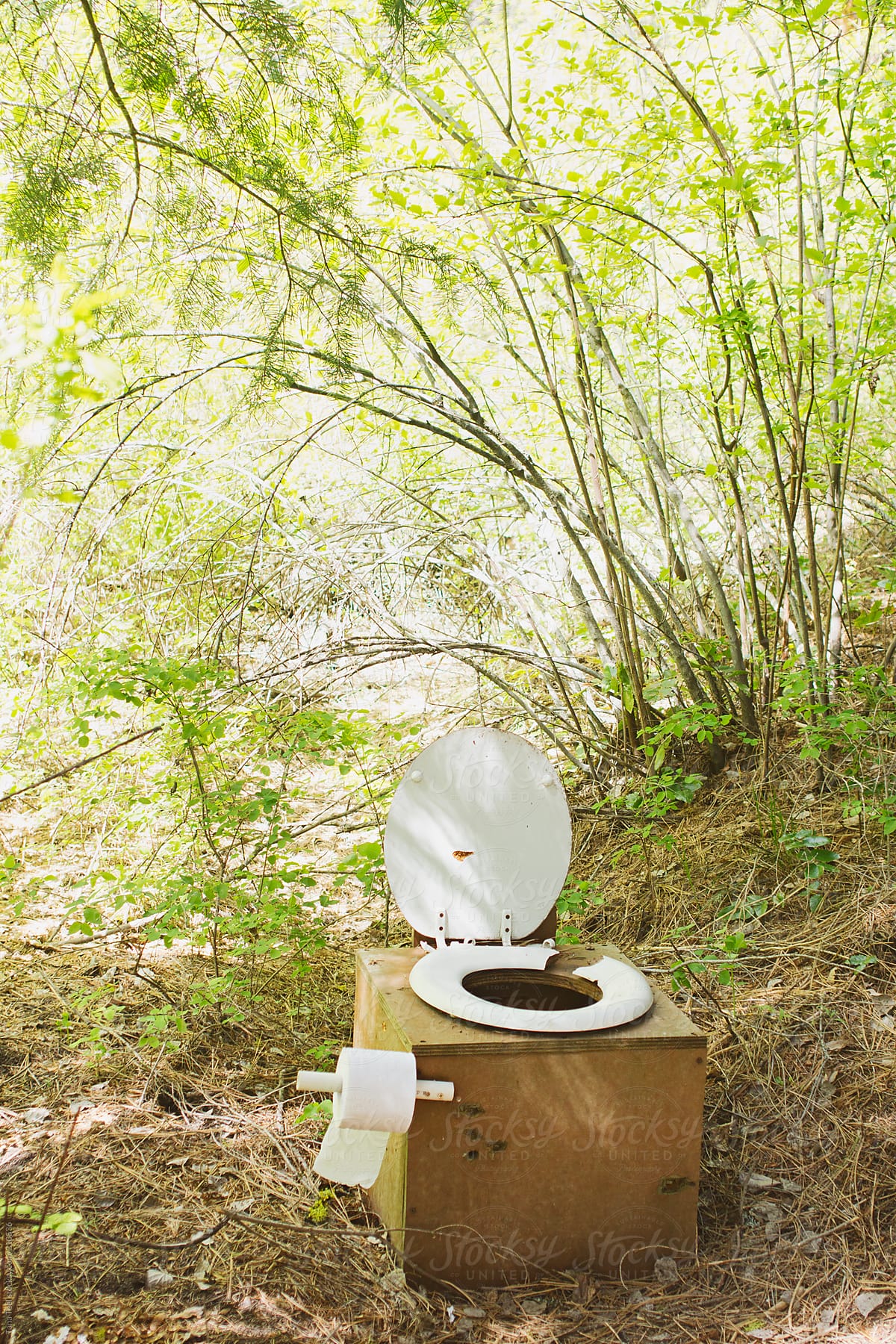 "Outdoor Rustic Toilet In A Forest Glen Near A Campsite" by Stocksy ...