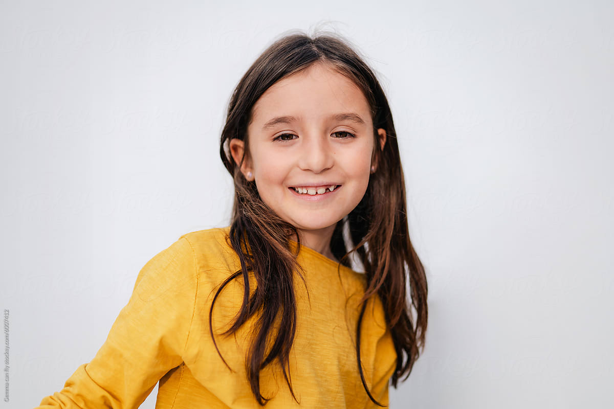 "Happy Tween Girl Smiling Portrait" by Stocksy Contributor "Gemma can ...