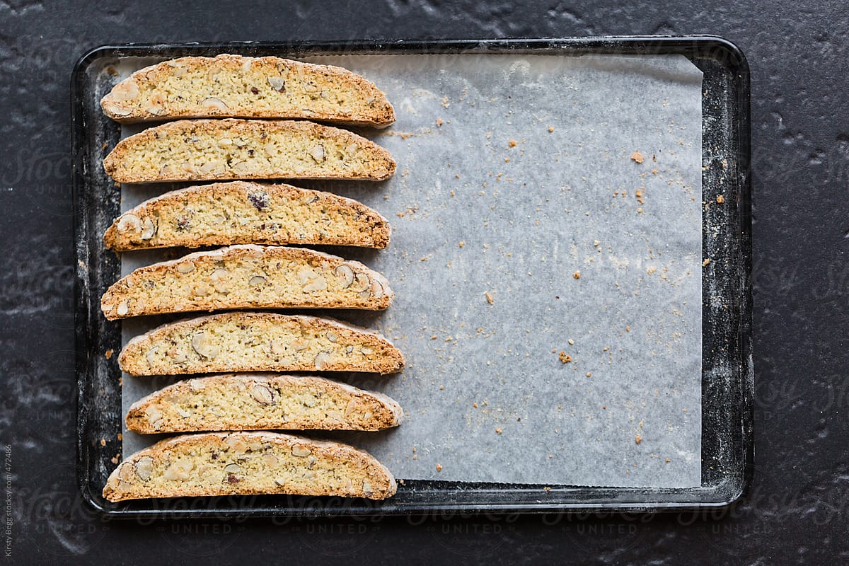 "Italian Biscotti On A Baking Tray" by Stocksy Contributor "Kirsty Begg ...