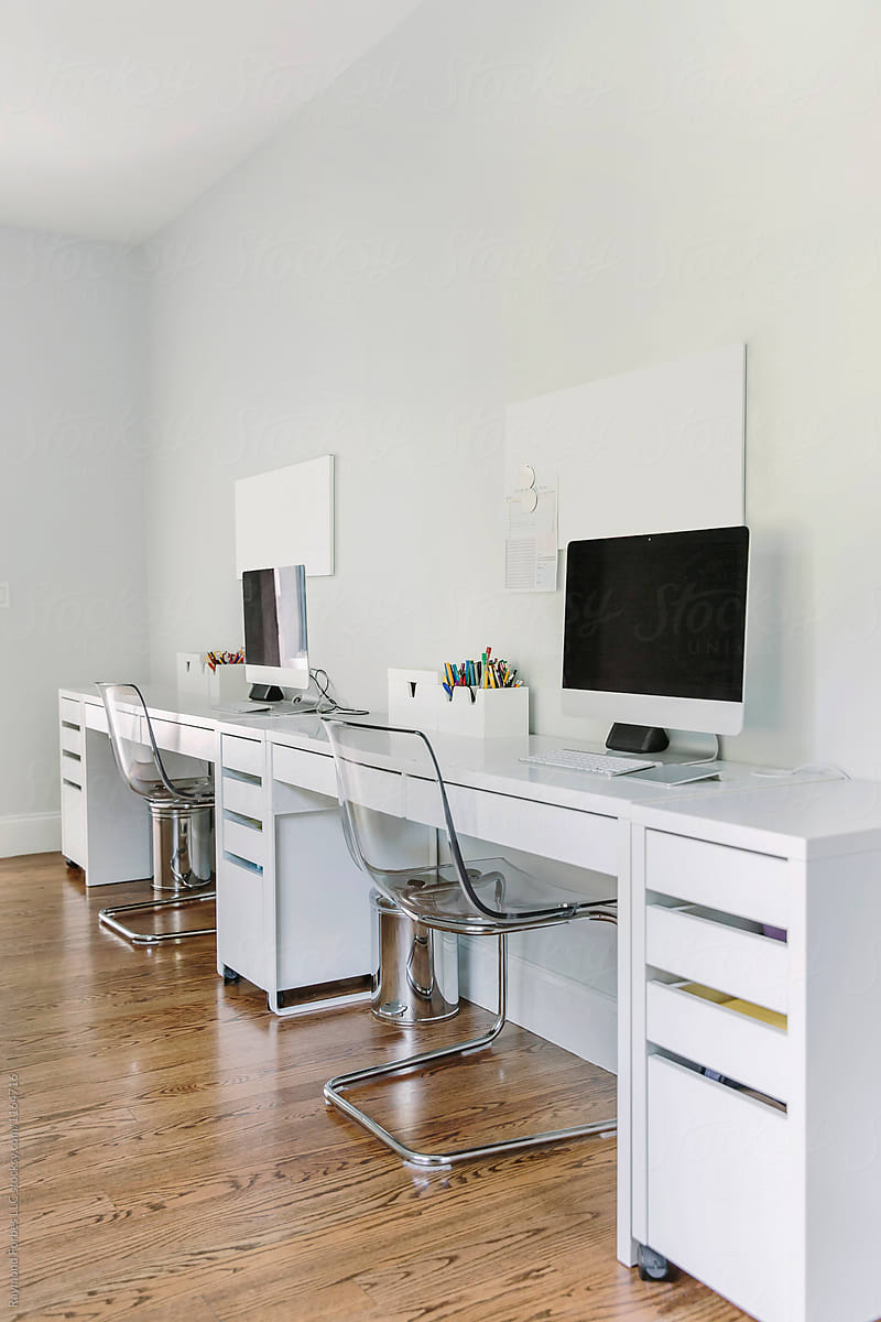 "Home Office Desk Design" by Stocksy Contributor "Raymond Forbes LLC ...