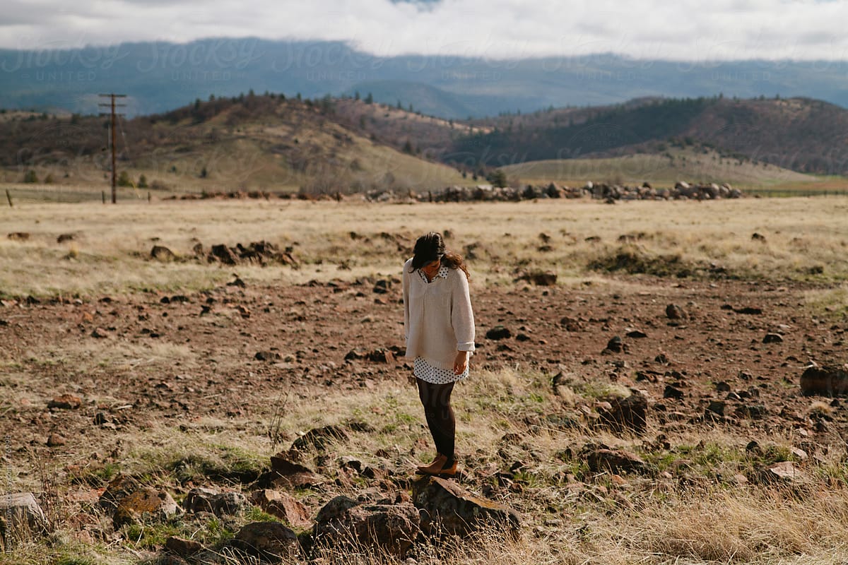 "Young Woman Standing In Front Of Mt. Shasta" by Stocksy Contributor ...