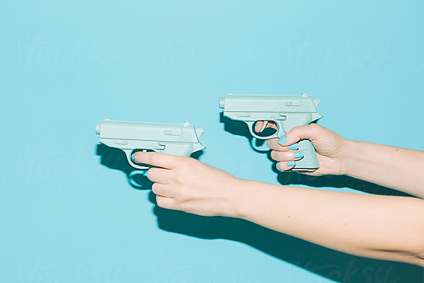 Hand Holding Gun Up Reference