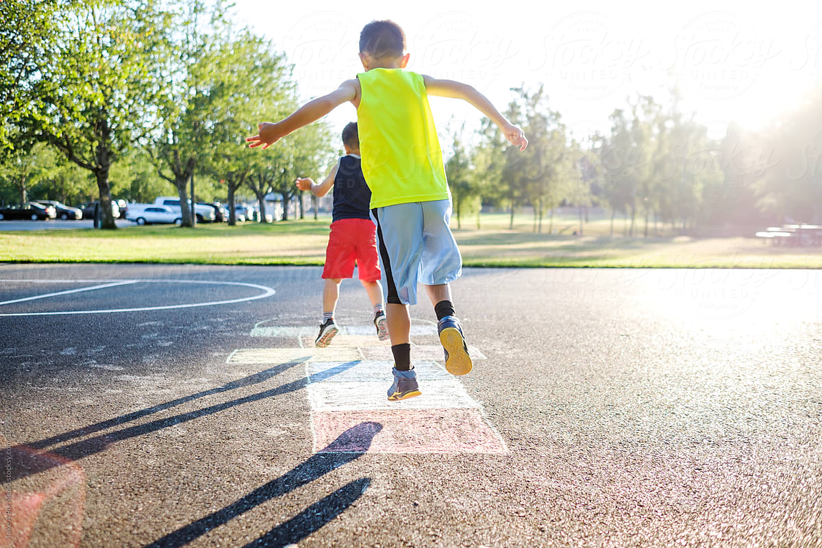 "Asian Kids Playing Hopscotch In The Playground" by Stocksy Contributor ...