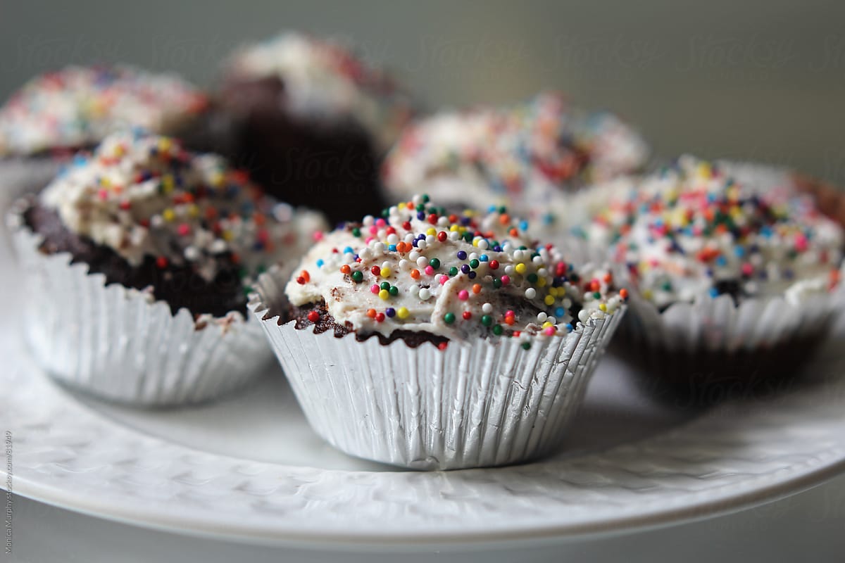 "Fresh Home Made Cupcakes With Sprinkles" by Stocksy Contributor ...