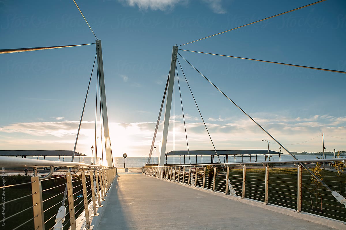 "Pedestrian Footbridge" by Stocksy Contributor "Raymond Forbes LLC ...