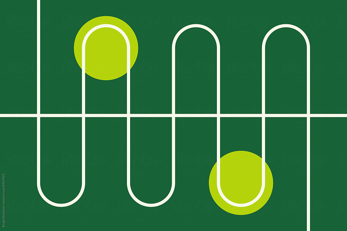 "Geometric Tennis Balls" by Stocksy Contributor "Sergei Krestinin ...