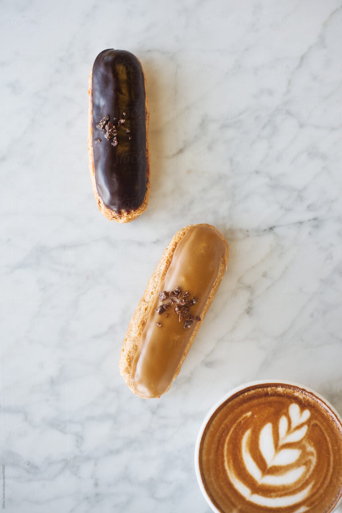 "Eclairs And Coffee" by Stocksy Contributor "Gillian Vann" - Stocksy