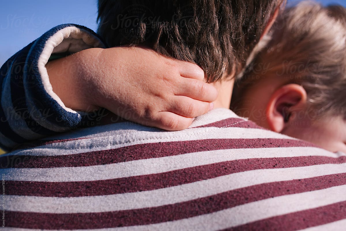 "Hand Of A Little Boy In The Neck Of His Father" by Stocksy Contributor ...