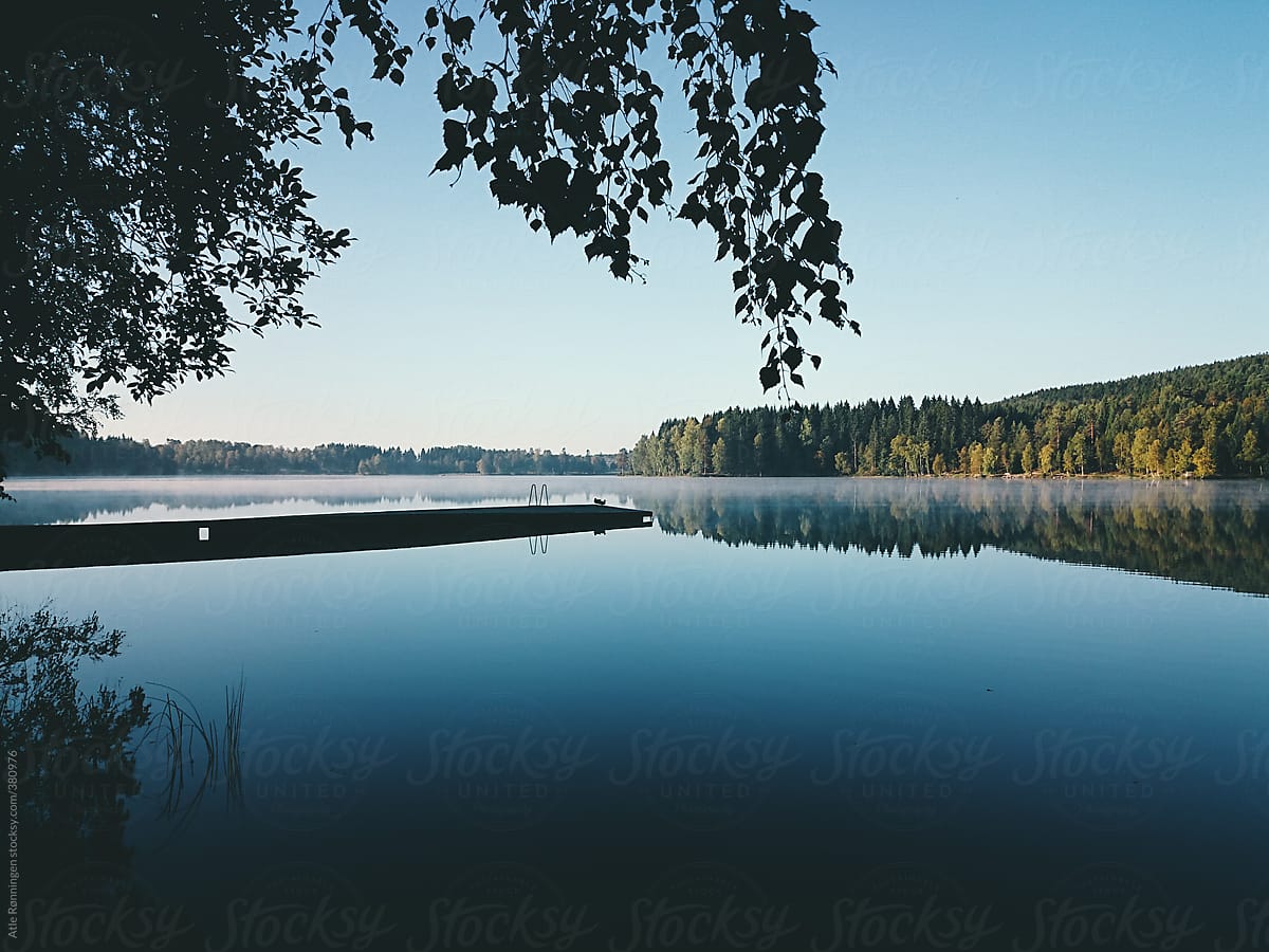 "Sunrise At A Misty Lake In Oslo, Norway (mobile)" by Stocksy ...