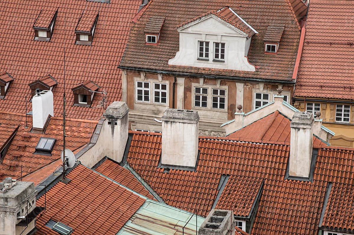 "Red Rooftops In Prague" by Stocksy Contributor "Melanie Kintz" - Stocksy