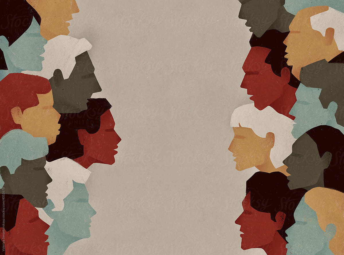 "Two Groups Of People. Debate Concept" by Stocksy Contributor "Valeriya ...