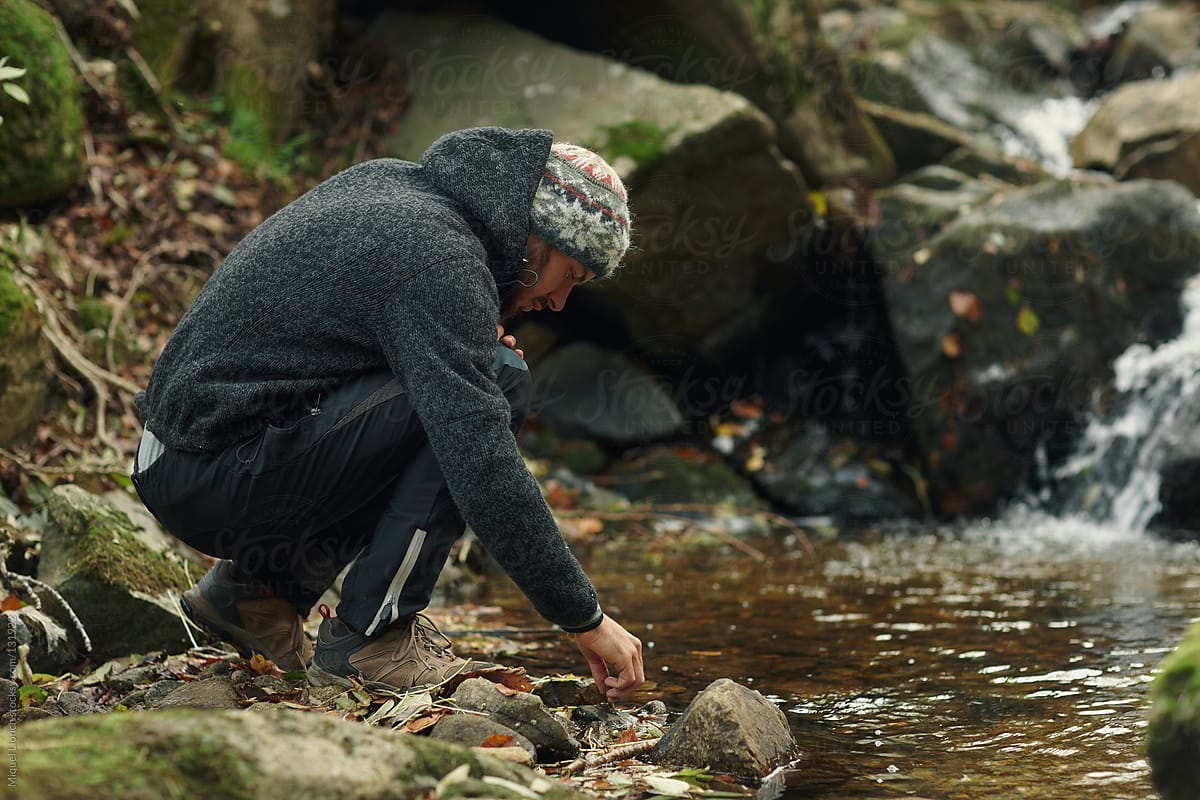 "Young Man Enjoying The Nature At Fall" by Stocksy Contributor "Miquel ...