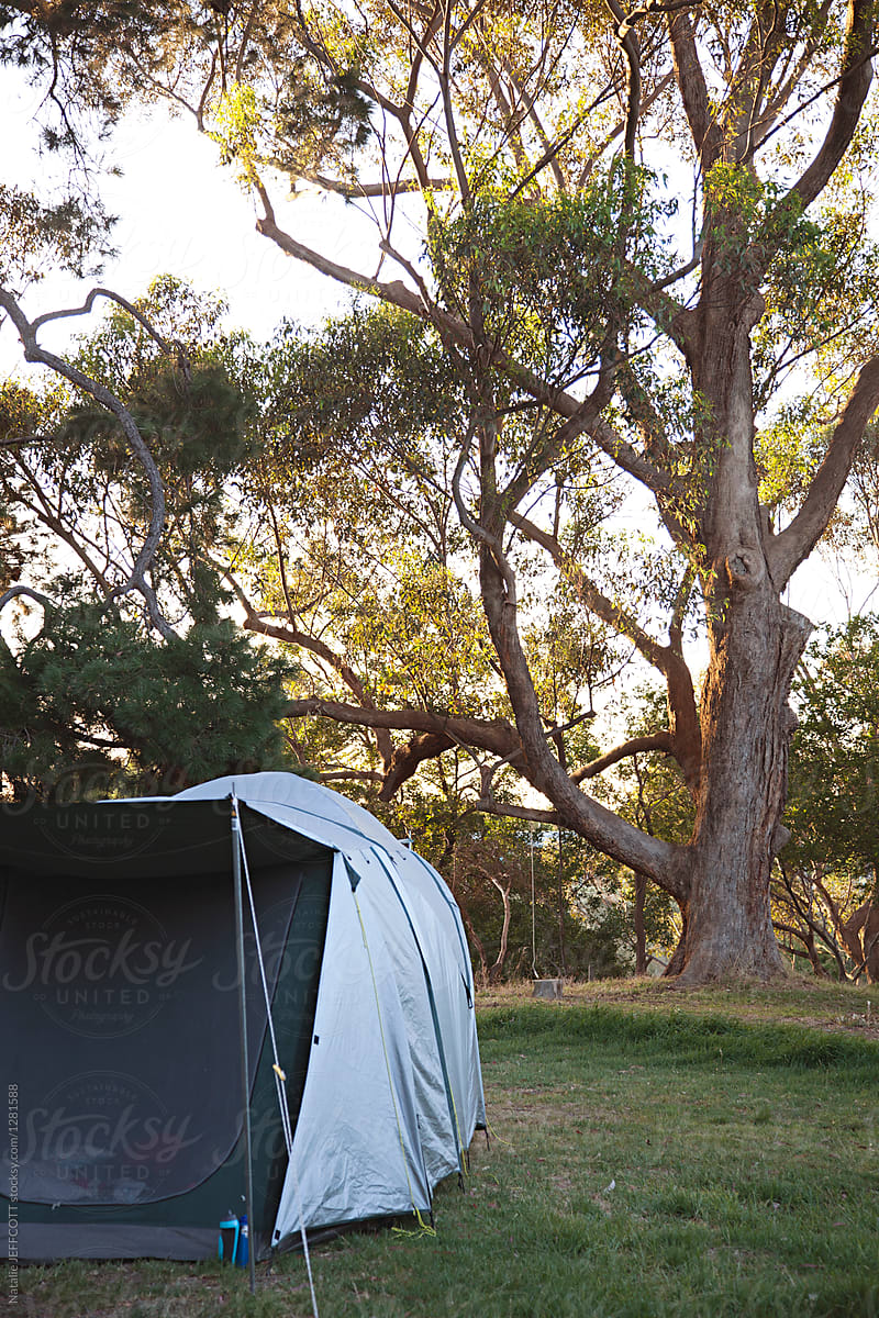 "Outdoors Camping Tent" by Stocksy Contributor "Natalie JEFFCOTT" - Stocksy