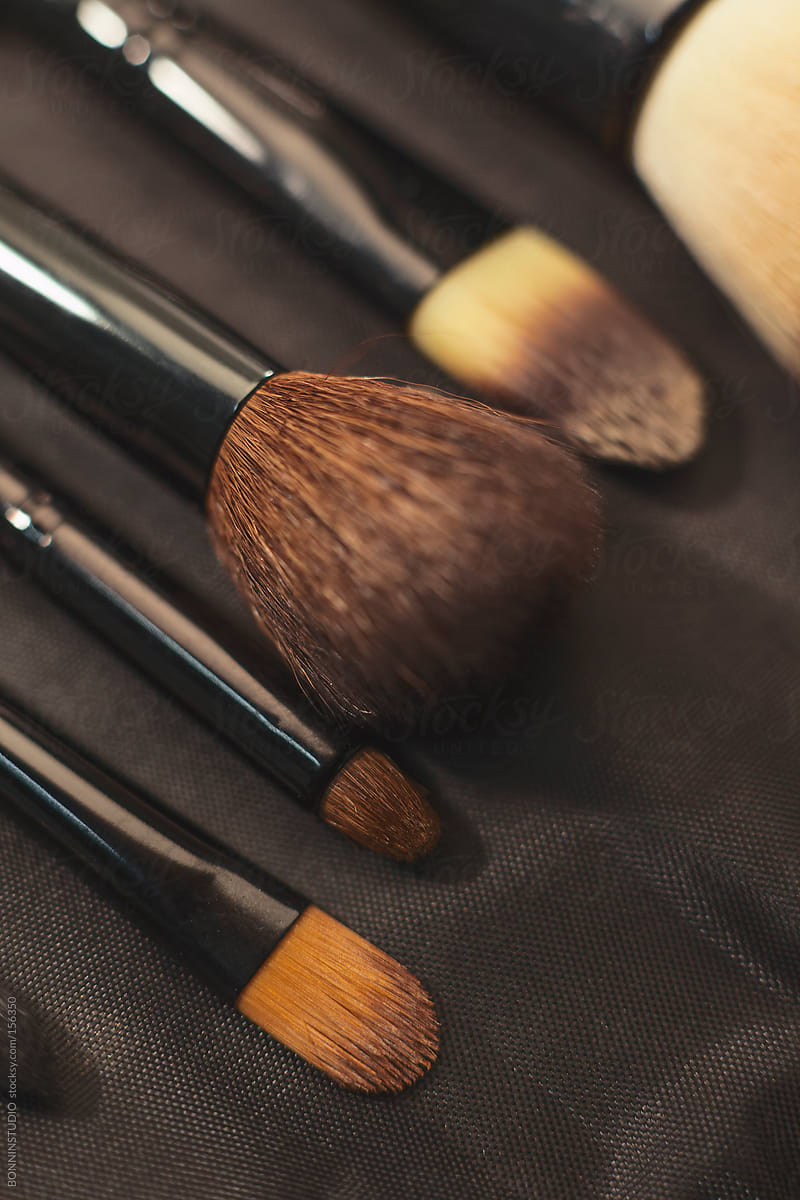 "Close Up Of Makeup Brushes Set." by Stocksy Contributor "BONNINSTUDIO ...