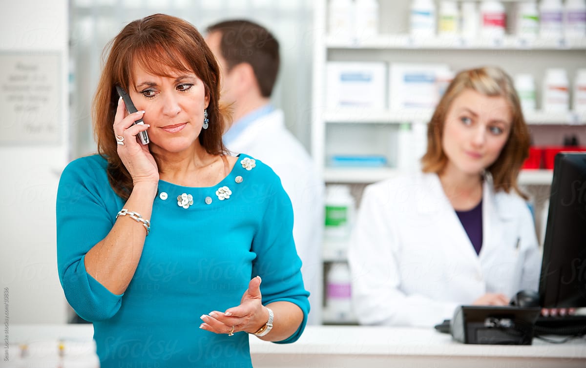"Pharmacy: Woman Customer On Phone With Doctor" by Stocksy Contributor ...