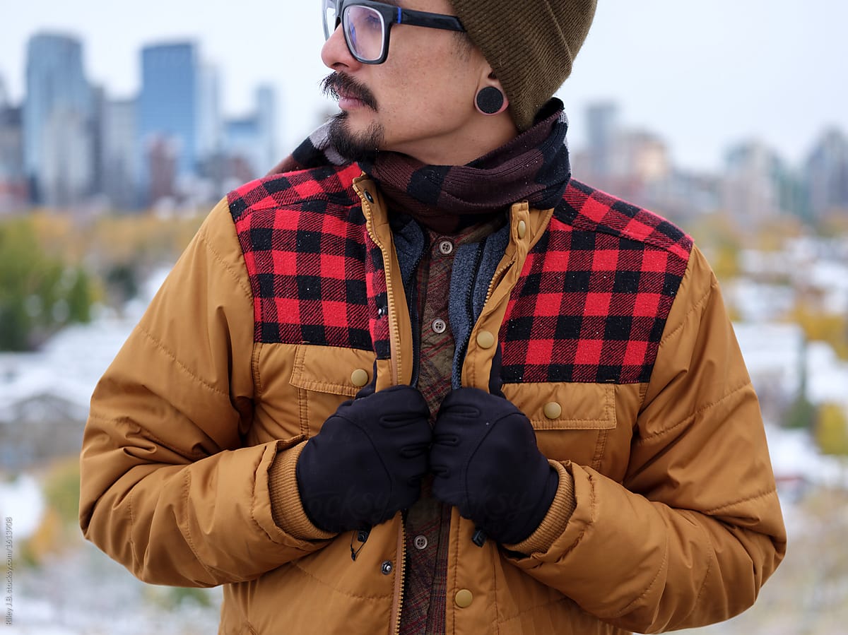 "A Man Holds Onto His Trendy Autumn Jacket." by Stocksy Contributor ...