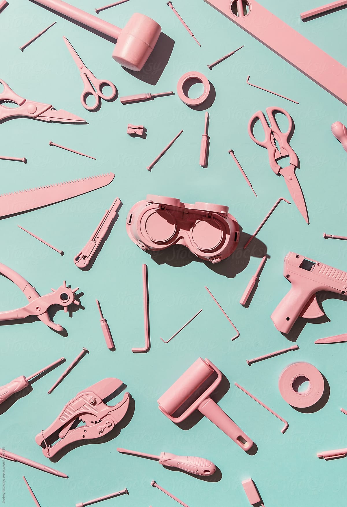 "Tool Kit In Pastel Color" by Stocksy Contributor "AUDSHULE" - Stocksy