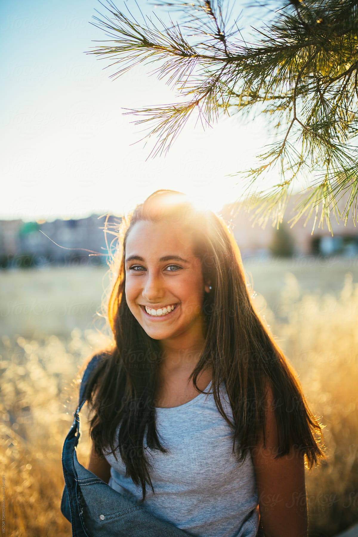 "Adorable Teen Girl Portrait At Sunset" by Stocksy Contributor "VICTOR ...