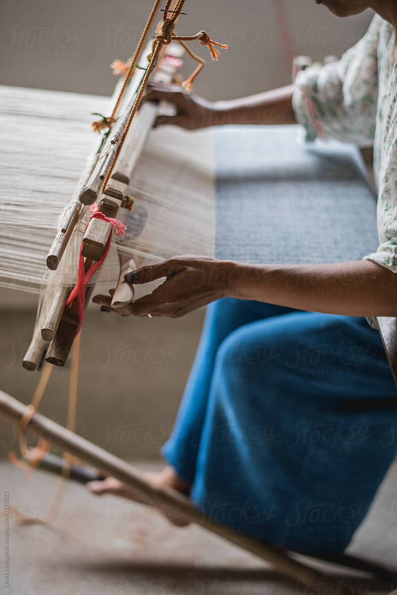 "Traditional Weaving Fabric" by Stocksy Contributor "Chalit Saphaphak ...