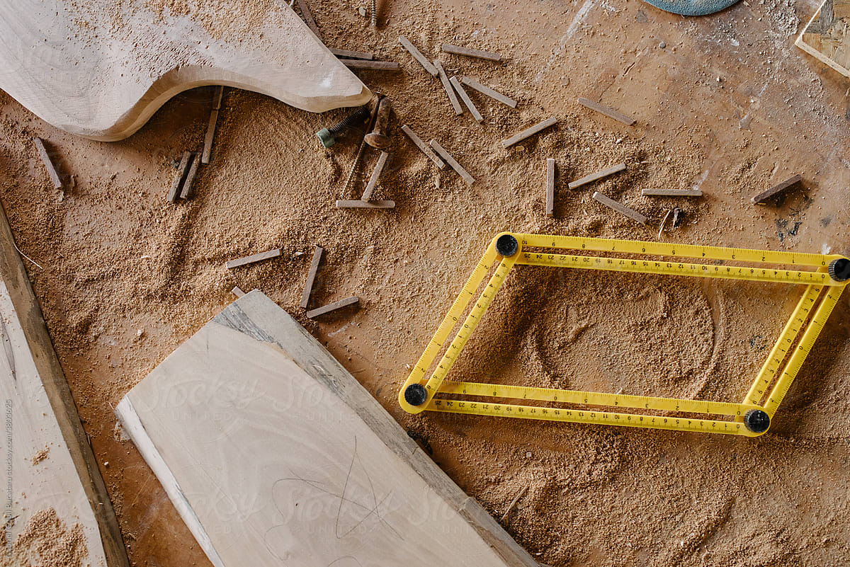 "Woodshop Table With Tools" by Stocksy Contributor "Gabi Bucataru ...