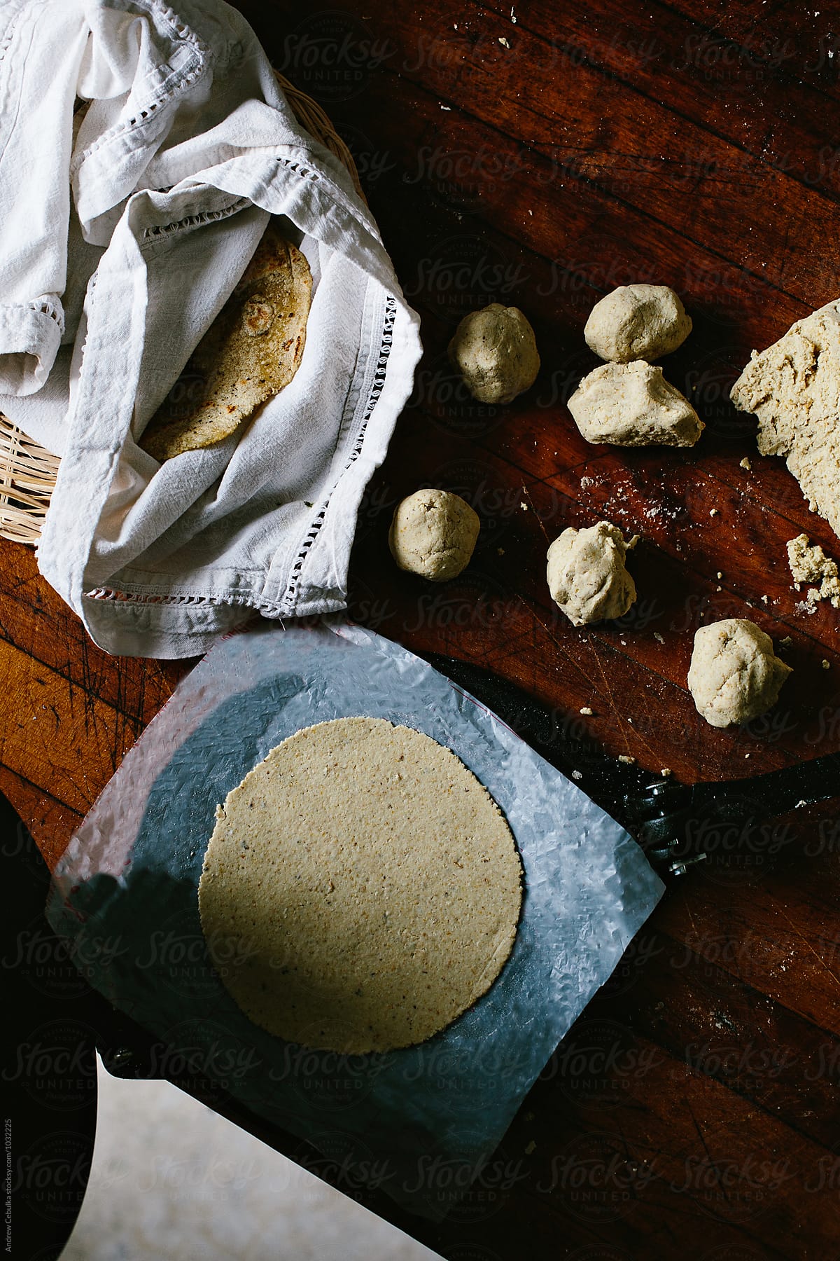 "Corn Tortillas Being Made By Hand" by Stocksy Contributor "Andrew ...