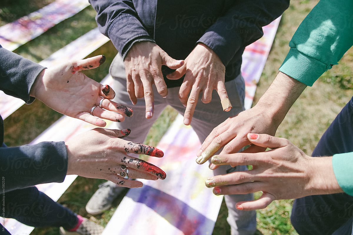 "Hands After Painting Banners" by Stocksy Contributor "Michael Andrade ...