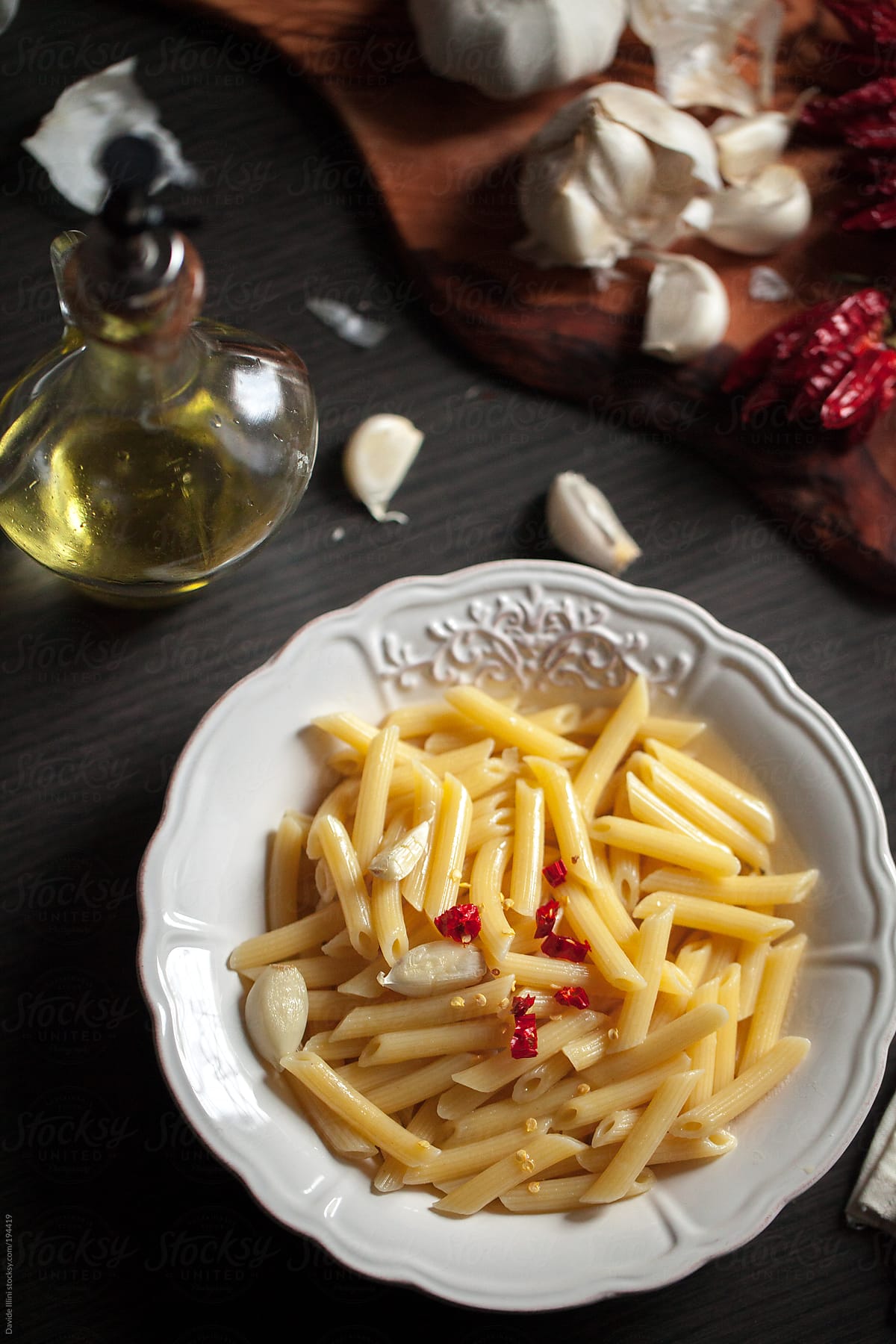"Pasta Garlic Oil And Red Chili Pepper" by Stocksy Contributor "Davide ...