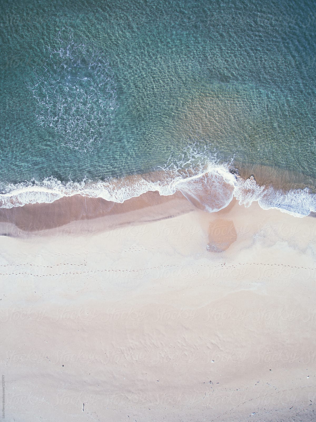 "Beach From Above" by Stocksy Contributor "Sky-Blue Creative" - Stocksy