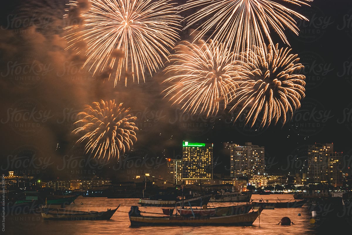 "Pattaya Fireworks" by Stocksy Contributor "Chalit Saphaphak" - Stocksy