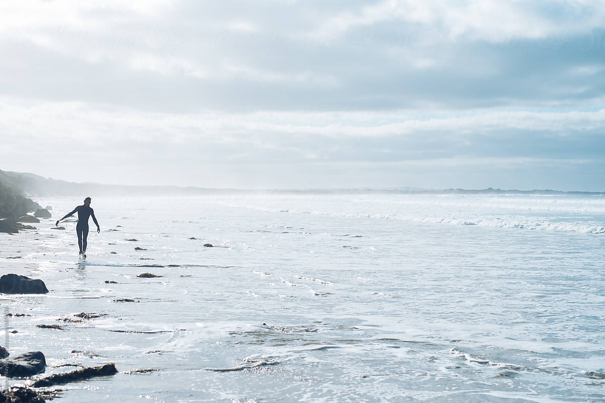 "Silouette Of Early Morning Surfer" by Stocksy Contributor "Rowena ...