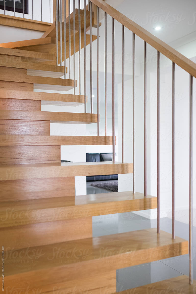 "Detail Of Timber Staircase" by Stocksy Contributor "Rowena Naylor ...
