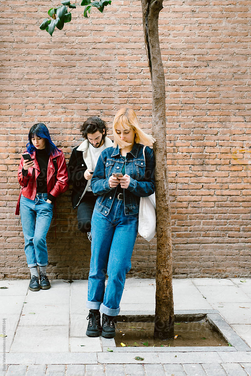 "Group Of Three Young Friends With Casual Style" by Stocksy Contributor ...