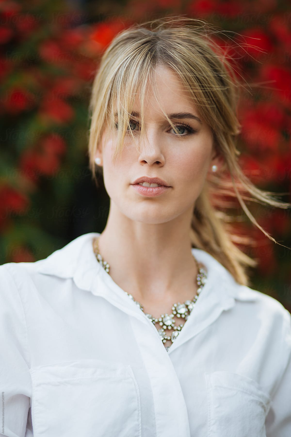 "Portrait Of A Beautiful Blond Girl Outdoors In The Summer" by Stocksy ...