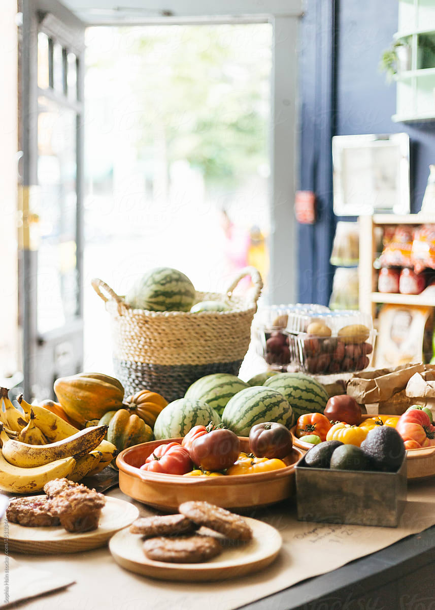 "Beautiful Stocked Shelf With Produce In Grocery Store" by Stocksy ...