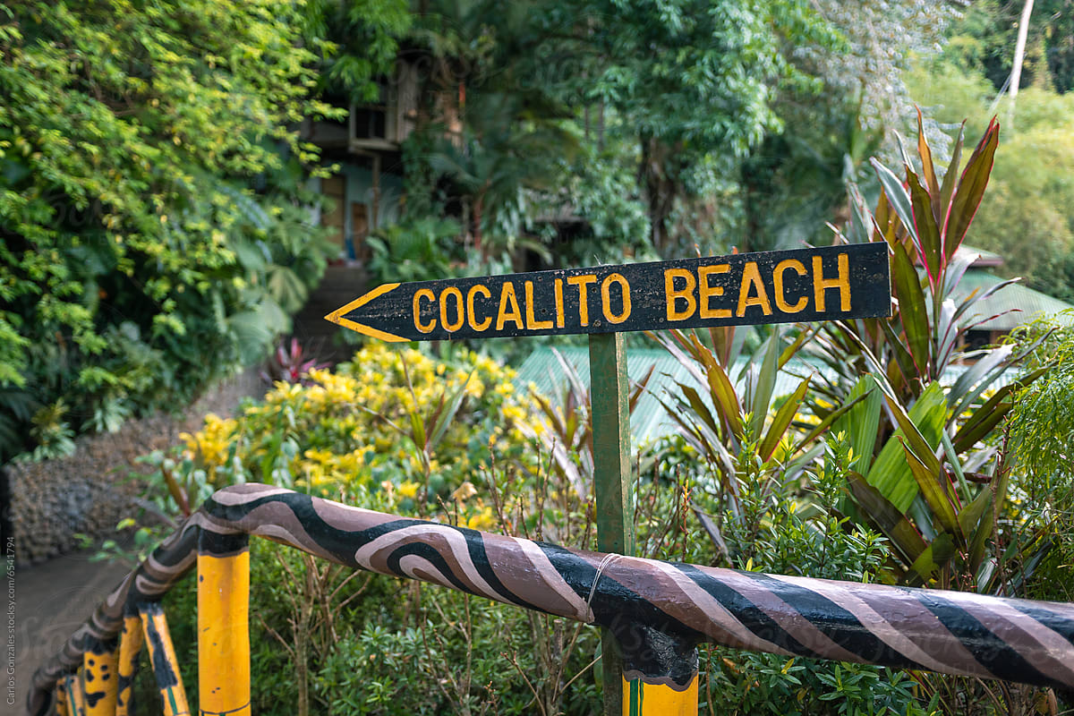 "Beach Sign Cocalito Drake Bay Costa Rica" by Stocksy Contributor ...