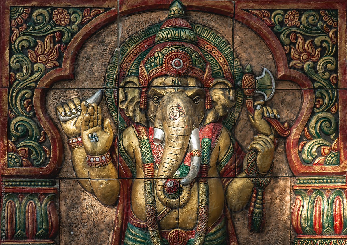 "Ganesha Statue In Temple." by Stocksy Contributor "Chalit Saphaphak ...
