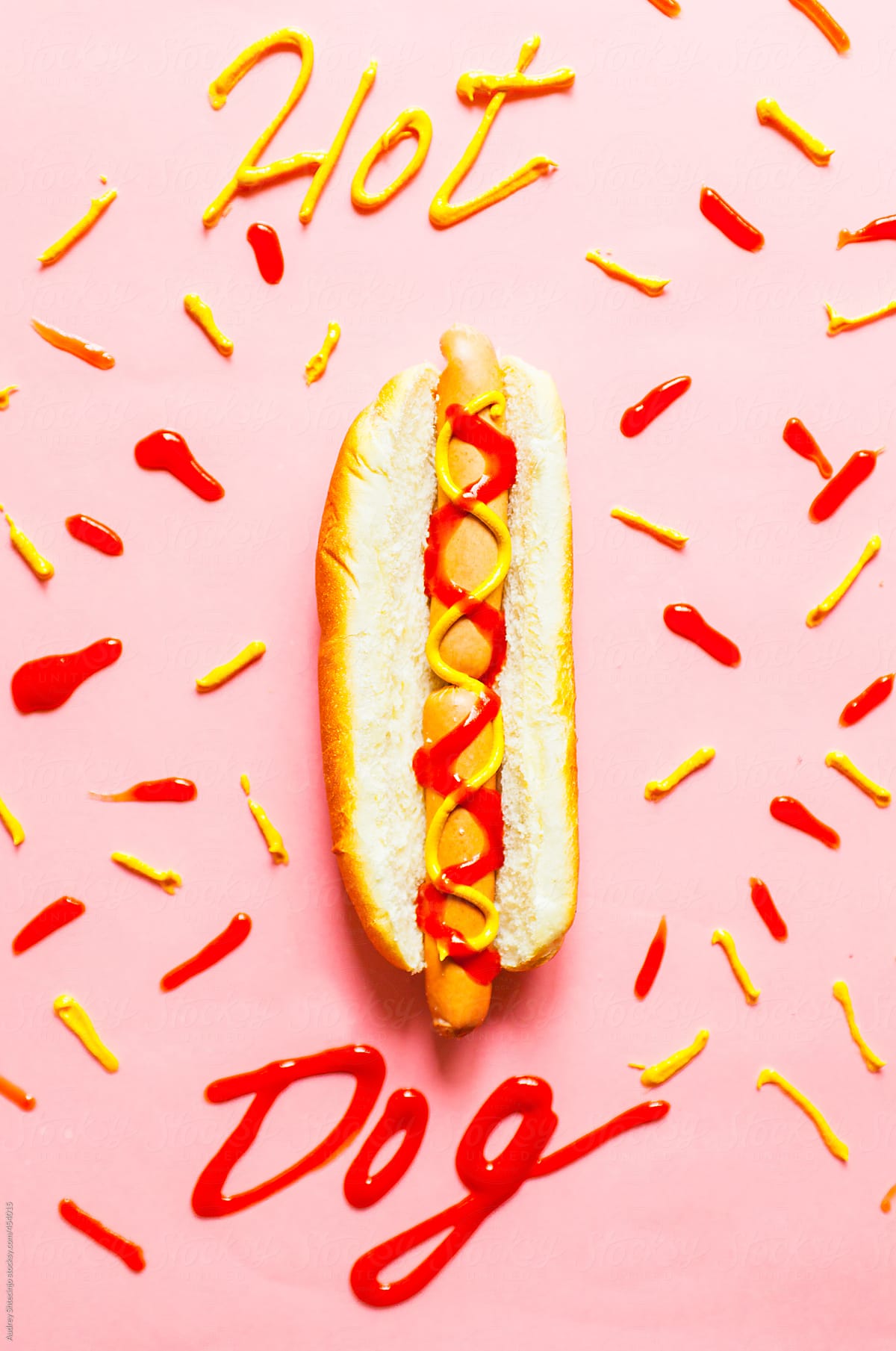 "Funky And Delicious Hot Dog." by Stocksy Contributor "AUDSHULE" - Stocksy