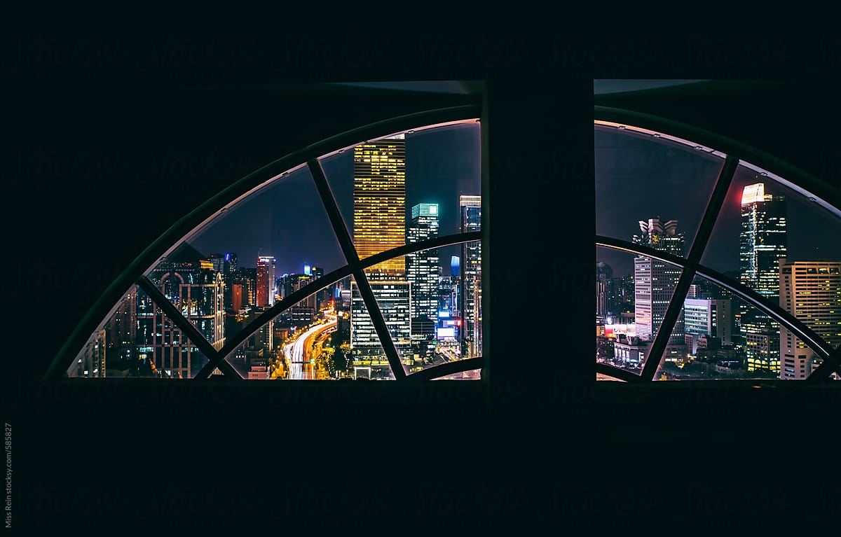 "Shanghai City Landmark Night View" by Stocksy Contributor "Rein Cheng ...
