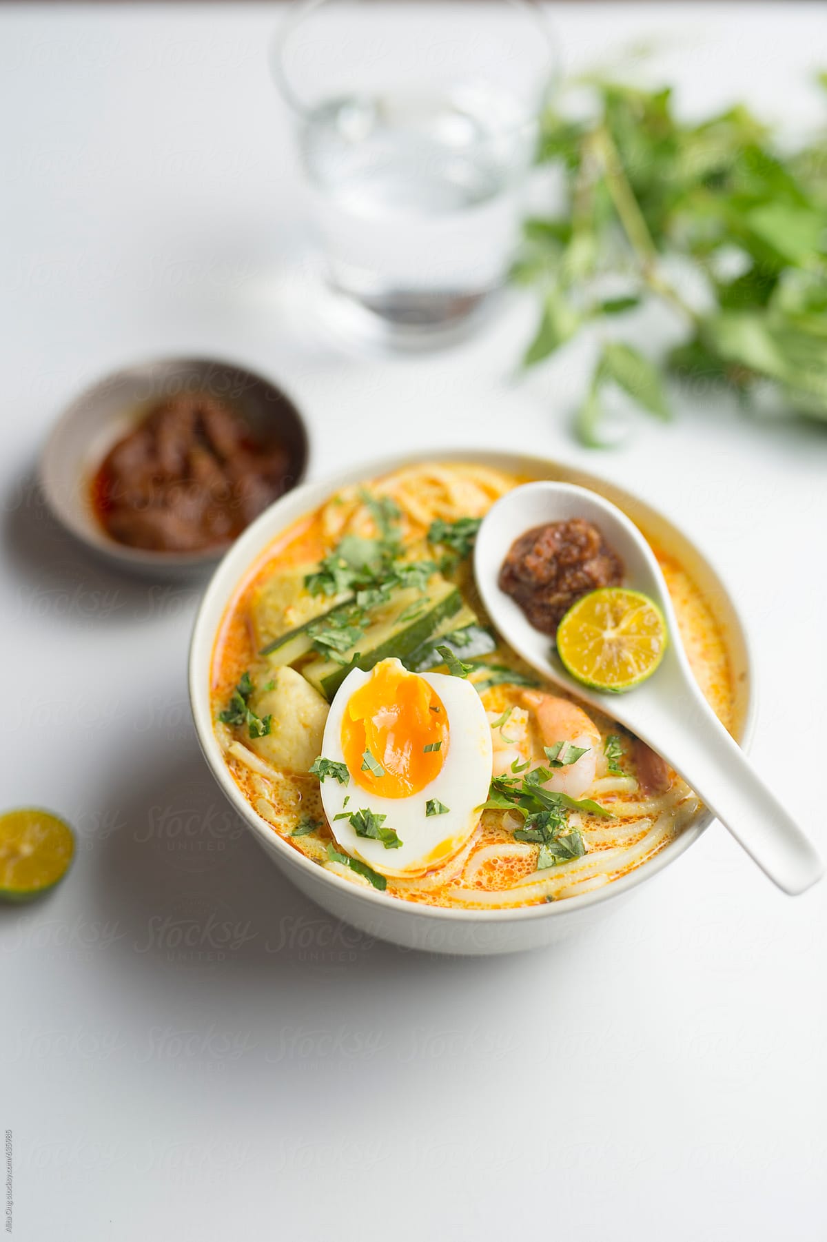 "A Bowl Of Laksa Noodle" by Stocksy Contributor "Alita ." - Stocksy