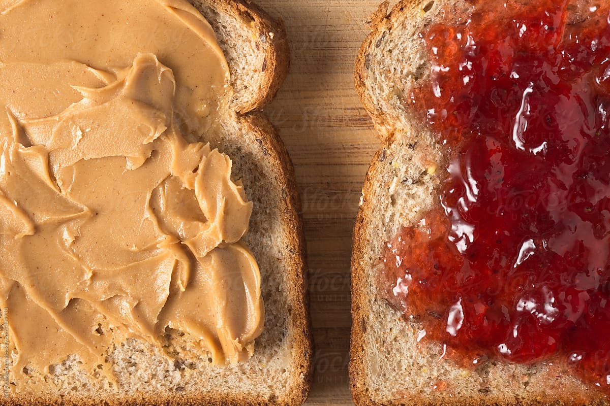 "Peanut Butter And Jam Sandwich Closeup" by Stocksy Contributor "Jeff ...