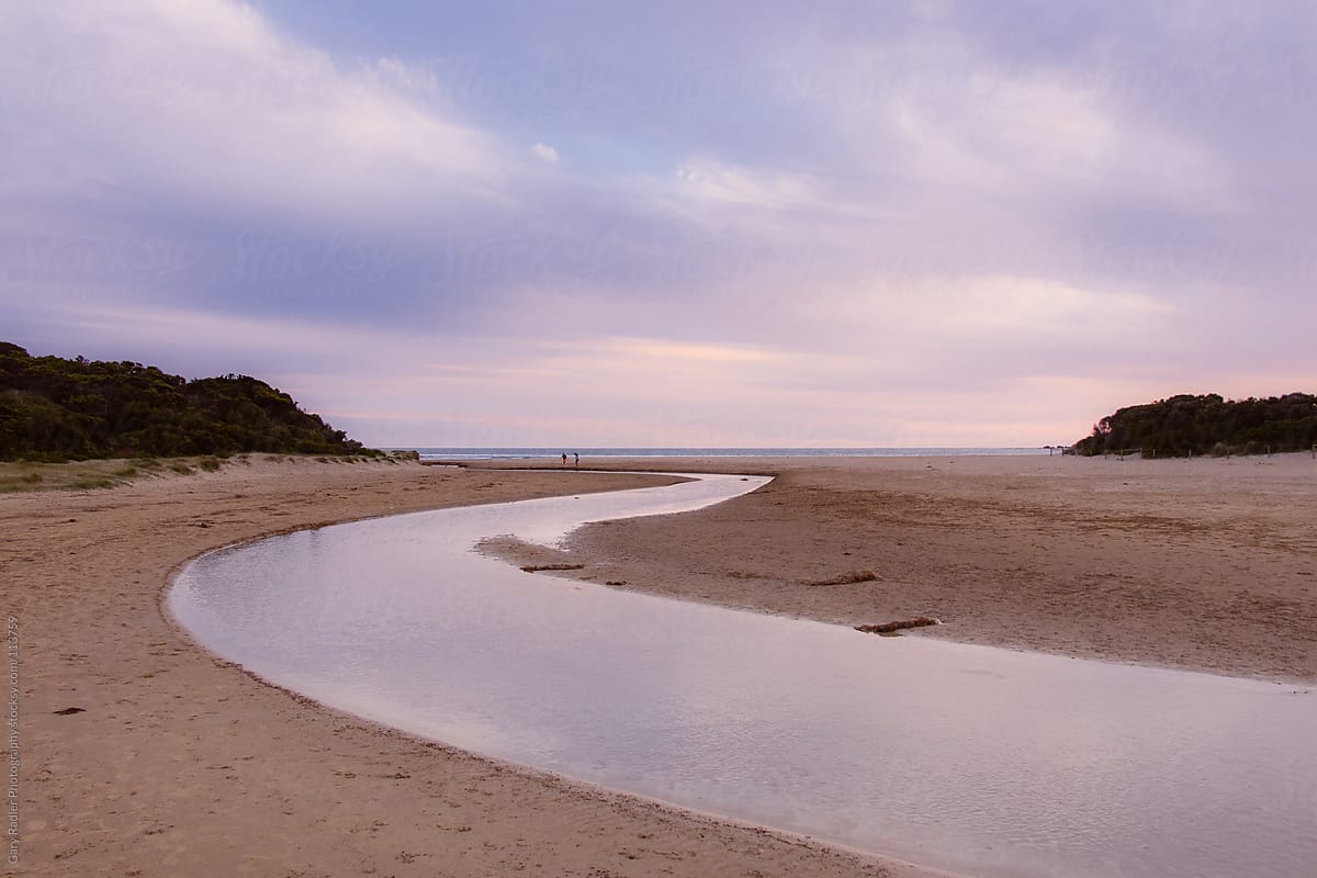 "Estuary In Australia With Two Girls In The Distance" by Stocksy ...