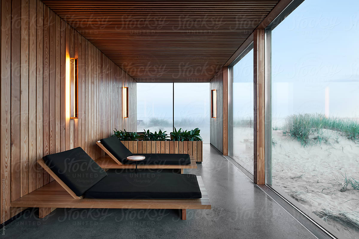 "Wooden Interior Of Modern Spa" by Stocksy Contributor "Sergey Melnikov ...