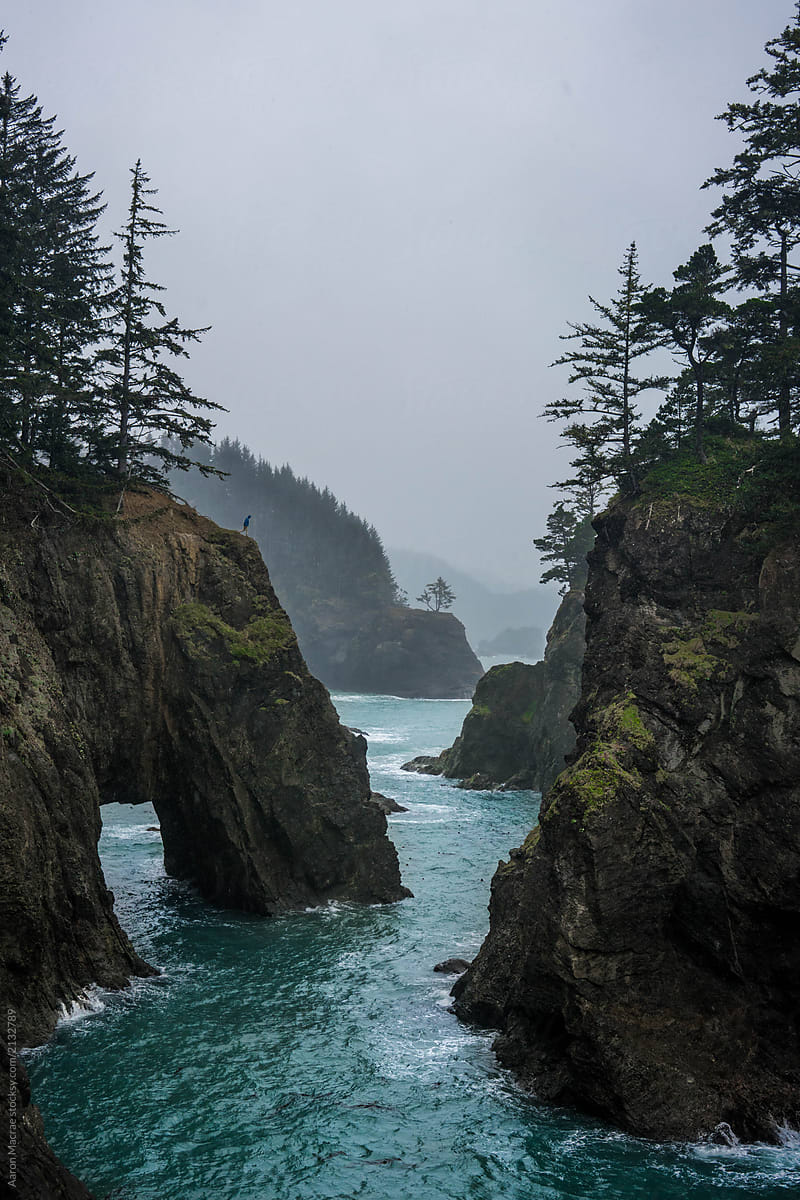 "A Man Overlooking The Rugged Oregon Coastline" by Stocksy Contributor ...
